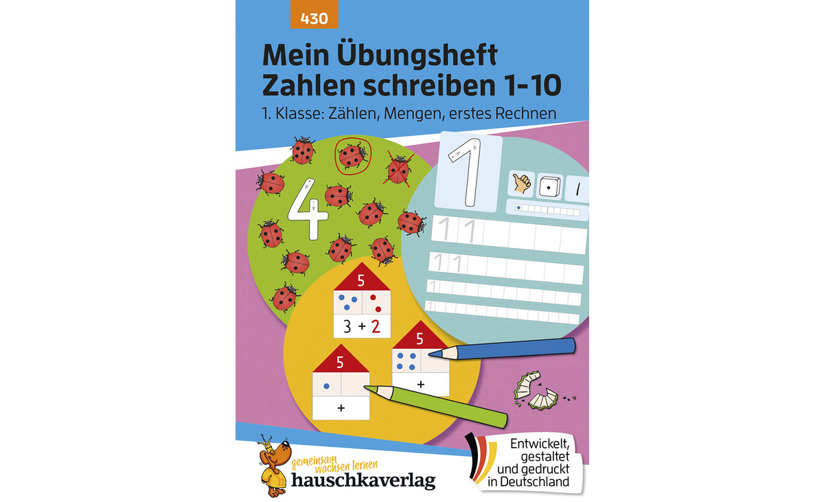Mein Übungsheft „Zahlen 1-10", 1. Klasse, Zählen, Mengen, Rechnen ...