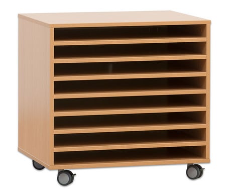 Papierwagen von BETZOLD | Mobil mit 8 Fächern für DIN A2